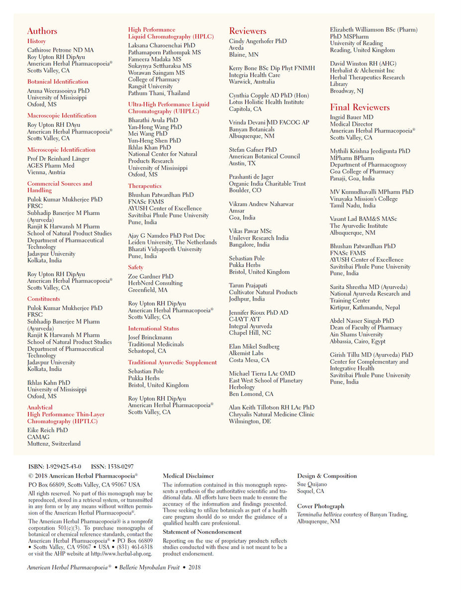 Belleric Myrobalan Fruit – American Herbal Pharmacopoeia®